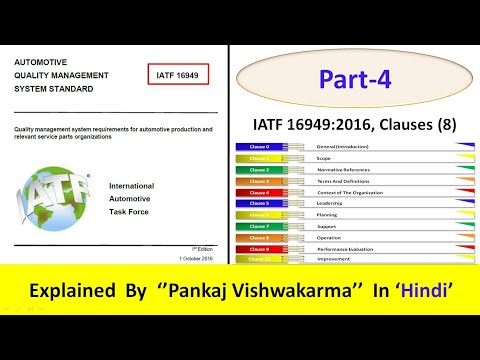 IATF 16949:2016 (Automotive Quality Management System) -Part 4