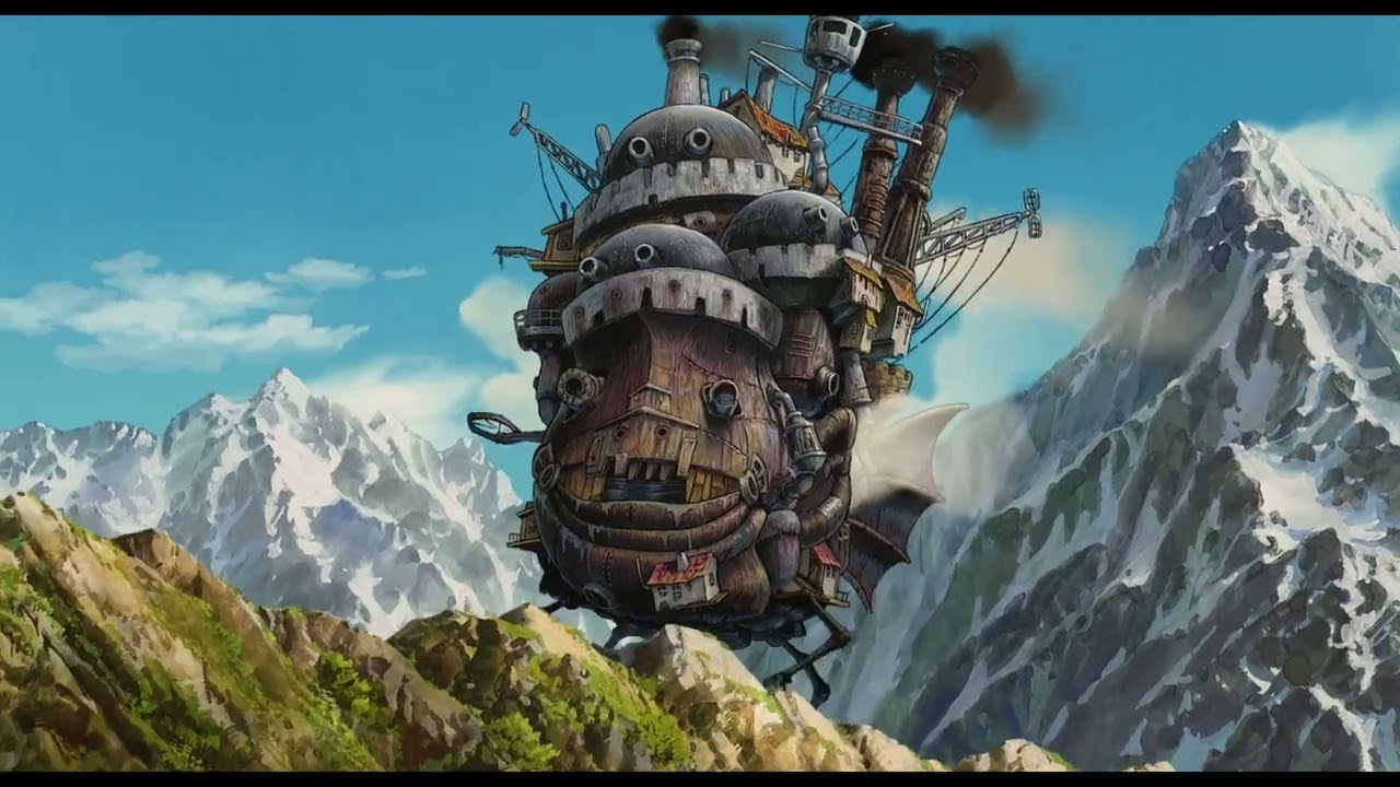 Fondo de pantalla del increíble castillo vagabundo en movimiento 1080p