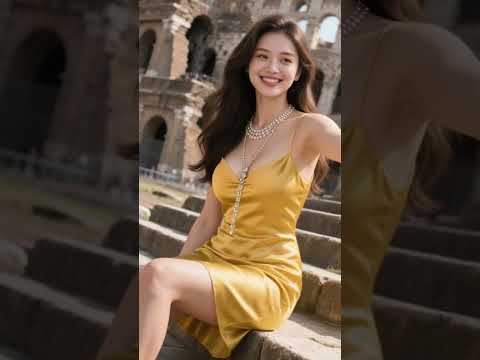 The pretty girl is visiting Italy 1 (AI Video ) Hottie #travel #beautifulgirl #babe
