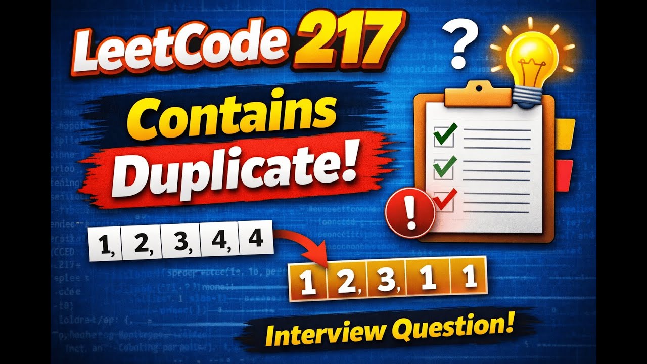 LeetCode 217 | Contains Duplicate | Easy Interview Question Explained