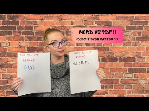WORD VS PDF! Which Format Should I Use??