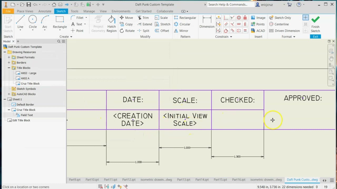 Adding Initial View Scale to Title Block in Autodesk Invento