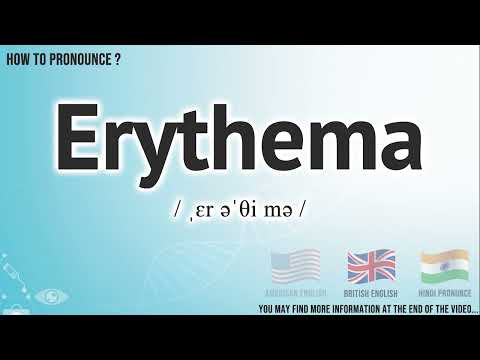 Erythema Pronunciation How to Pronounce say Erythema Definition of Erythema