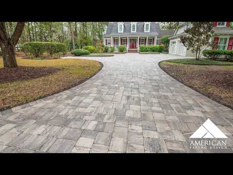 White & Grey Paver Driveway Ideas