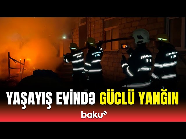 Sumqayıtda yaşayış binasında yanğın olub, xəsarət alan var - Oxu.az
