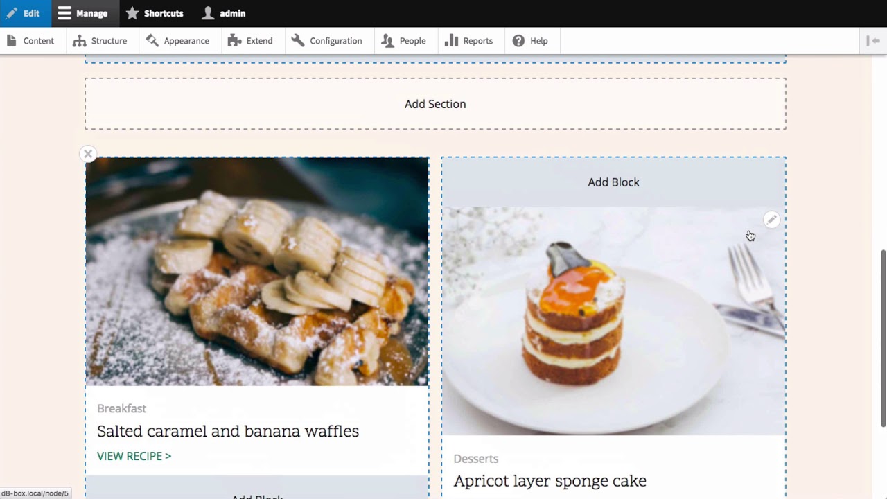 Drupal 8 layout builder preview