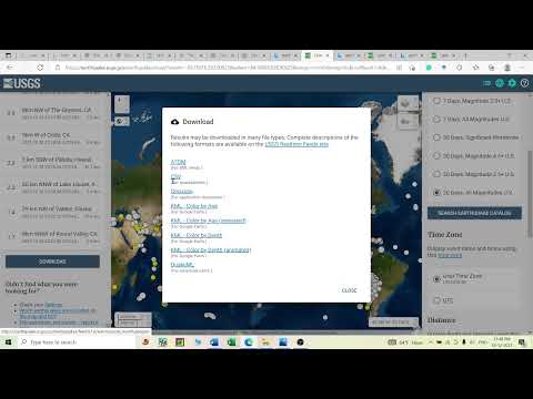 How to download Global Earthquake data from USGS