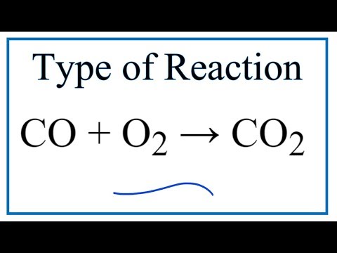 Type of Reaction for CO + O2 = CO2