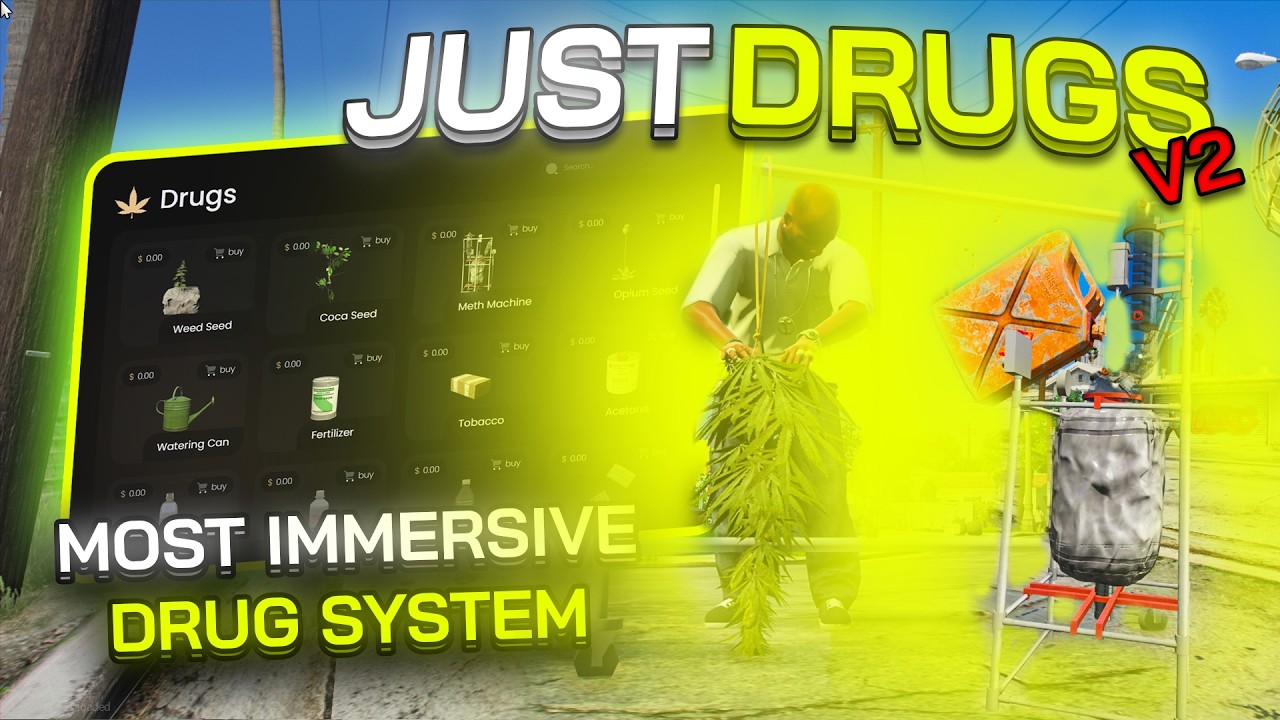 JustScripts | Just Drugs V2 | FiveM Drugs | Drag & Drop Install