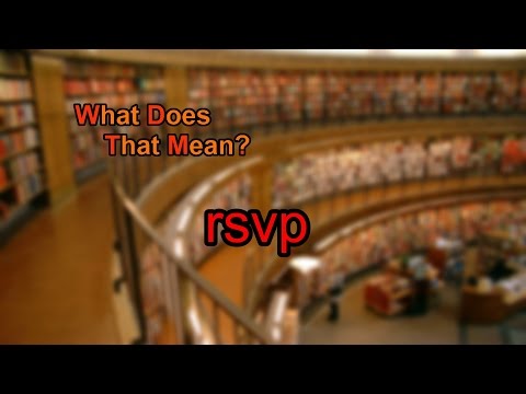 What does rsvp mean?