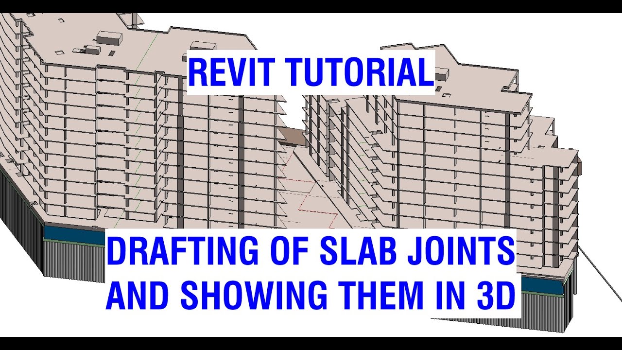 Revit Tutorial - Slab joints for structural drafting and showing them on the 3D model.
