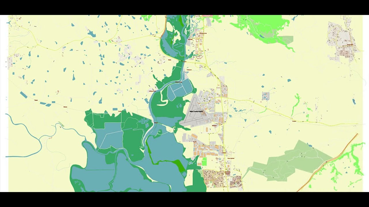 napa california us vector map illustrator pdf