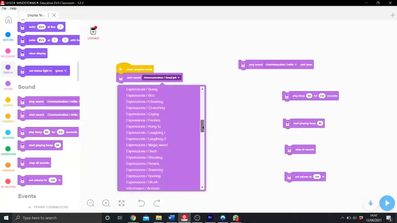 EV3 Tutorials - Display Sound & Text