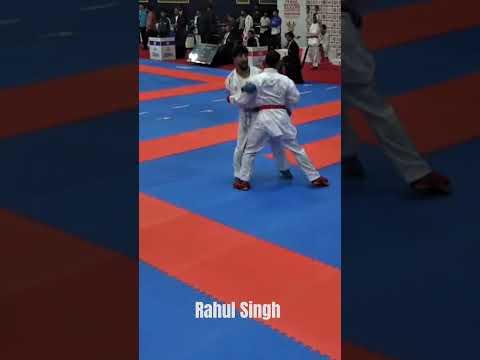 Rahul Singh scored hitting kizami Suki #karate #karate1 #combatsport #karatefight #martialarts