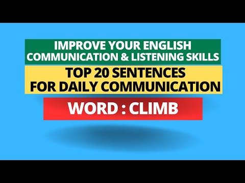 Word : Climb 🗣👂 l English Vocabulary for daily conversation