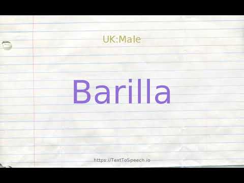 How to pronounce barilla