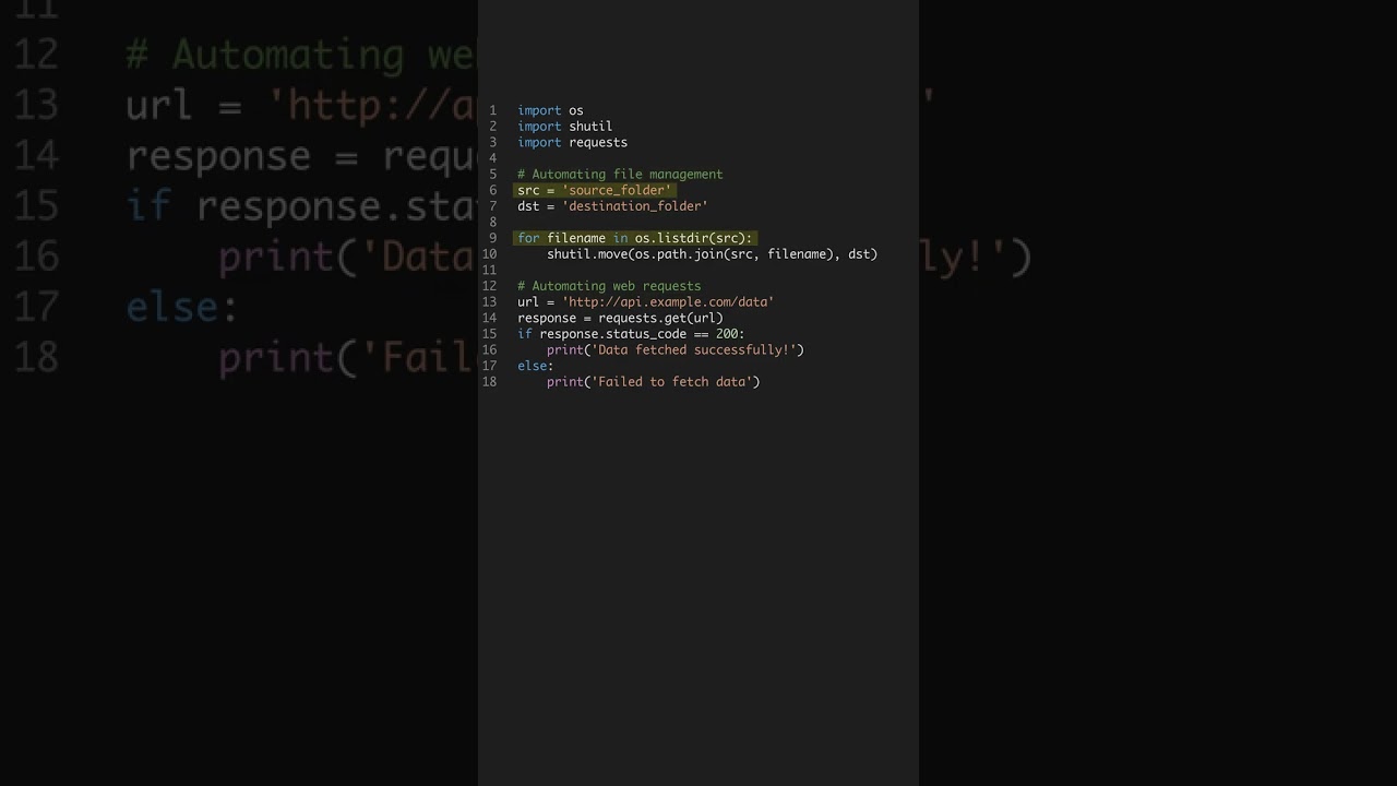 Automation with Python in 60s - Boost Efficiency #shorts