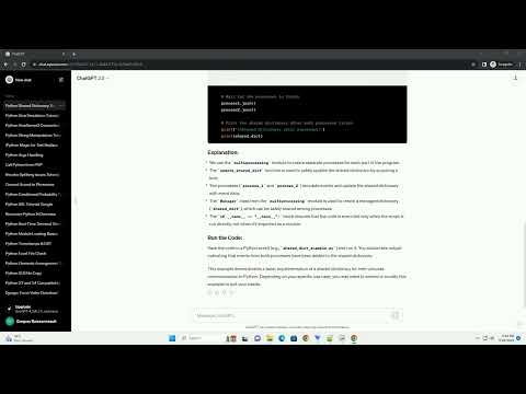 Create a shared dictionary in python to store events