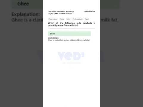 Milk Fat Product Quiz: Ghee or Others?