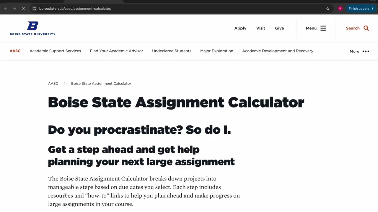Introduction to the Assignment Calculator
