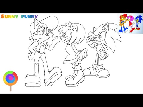 Sonic, Amy And Princess Sally Coloring Pages / How To Draw / Tobu & Itro - Sunburst [NCS Release]