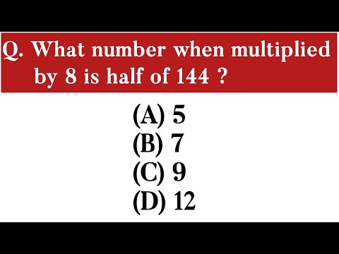 What number when multiplied by 8 is half of 144 ?
