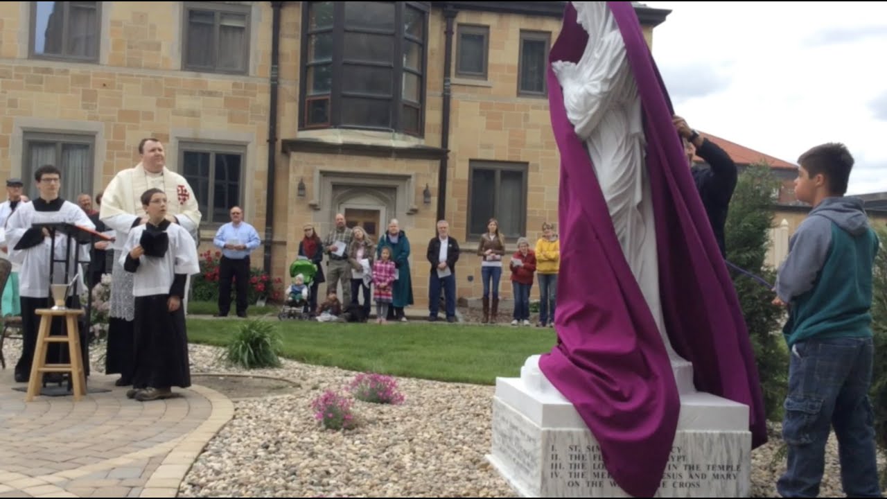 Unveiling and dedication of Our Lady of Sorrow sculpture