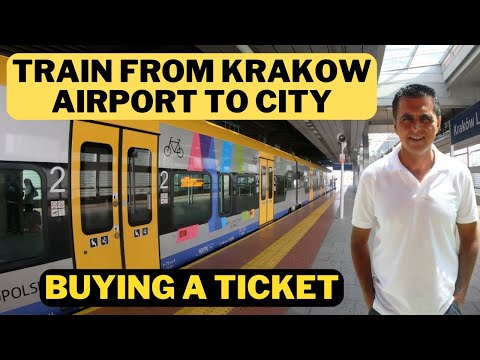 HOW TO GET FROM KRAKOW AIRPORT TO THE CITY BY TRAIN | BUYING A TICKET FROM THE MACHINE AT STATION