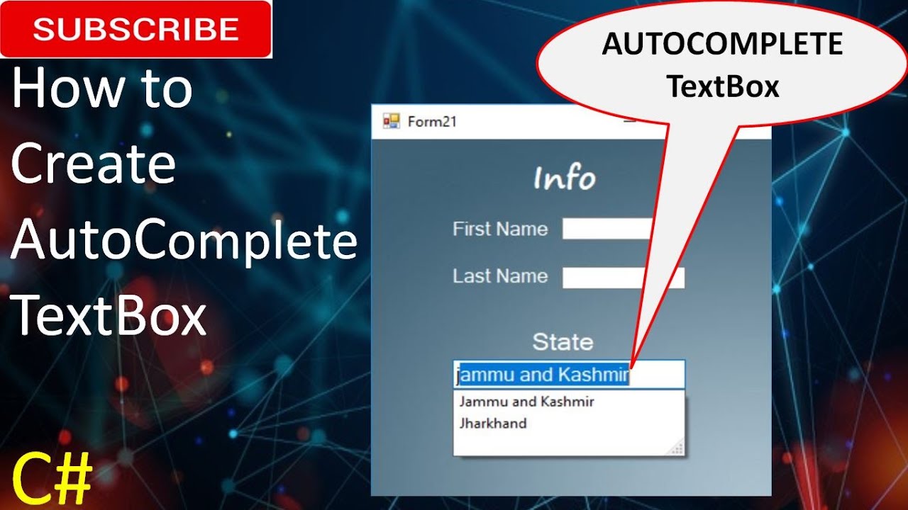How to Create AutoComplete TextBox in C#