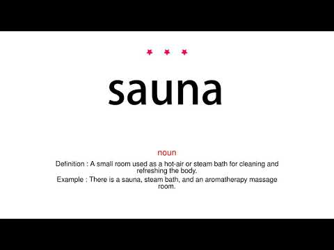 How to pronounce sauna - Vocab Today