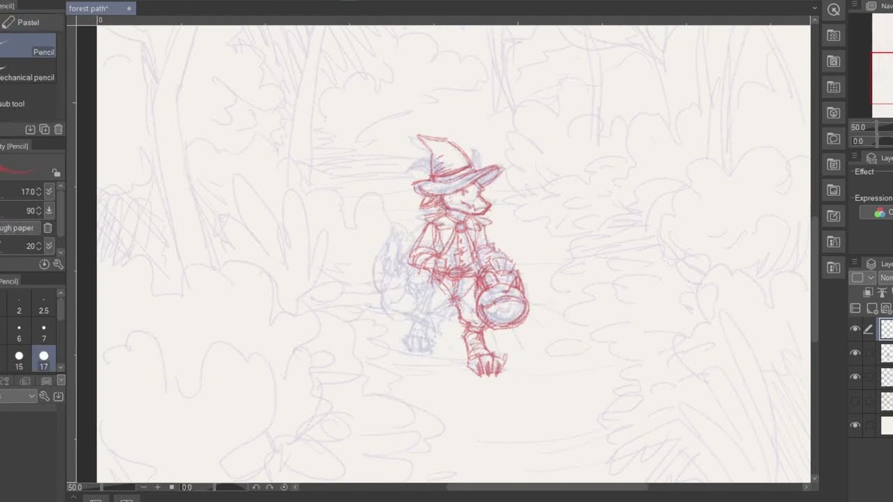 Forest path speedpaint
