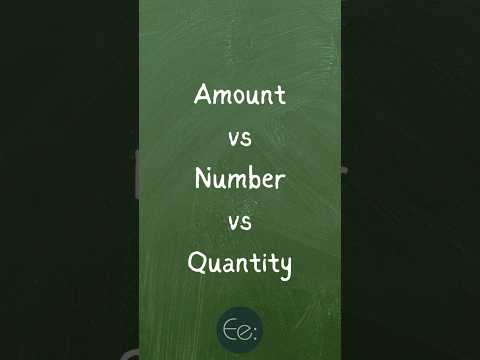 Amount, Number, or Quantity? 🤔 What’s the Difference? by English explained #words #meaning