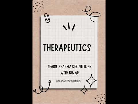 Therapeutics definition #pharmacology #mbbs #medicaleducation #shorts