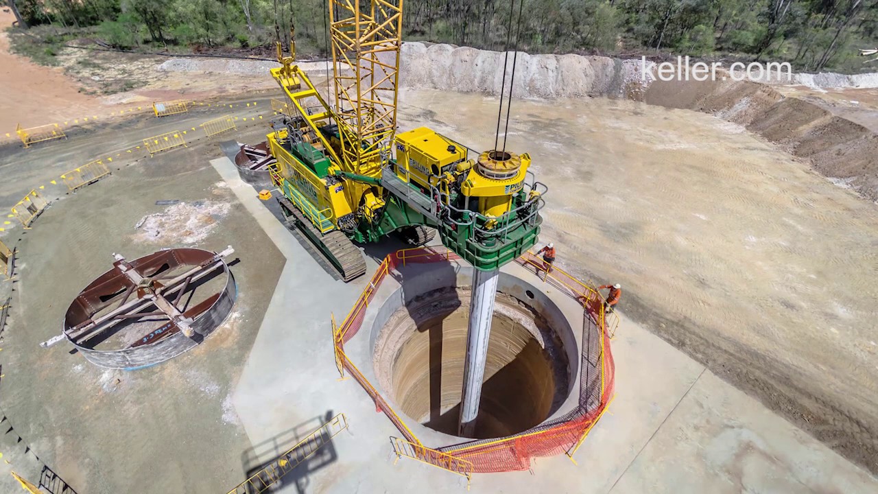 Large Diameter Shaft Drilling Timelapse | Keller