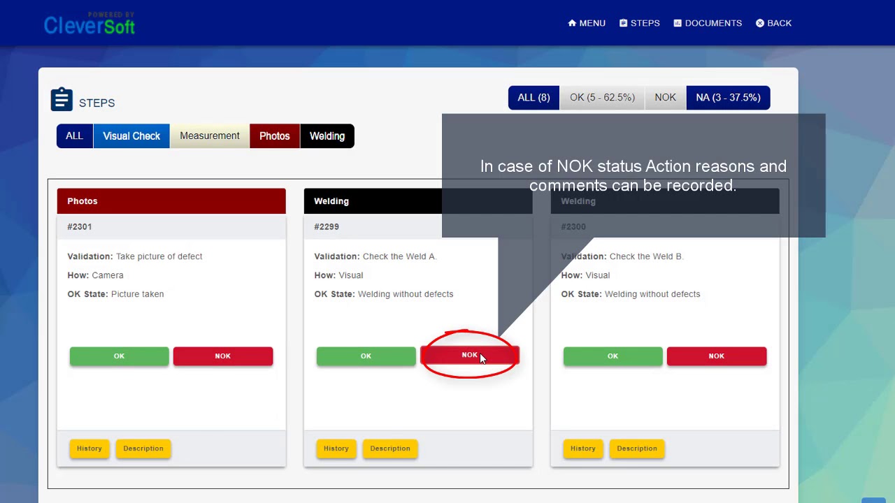 Digital Checklist Process Data Acquisition