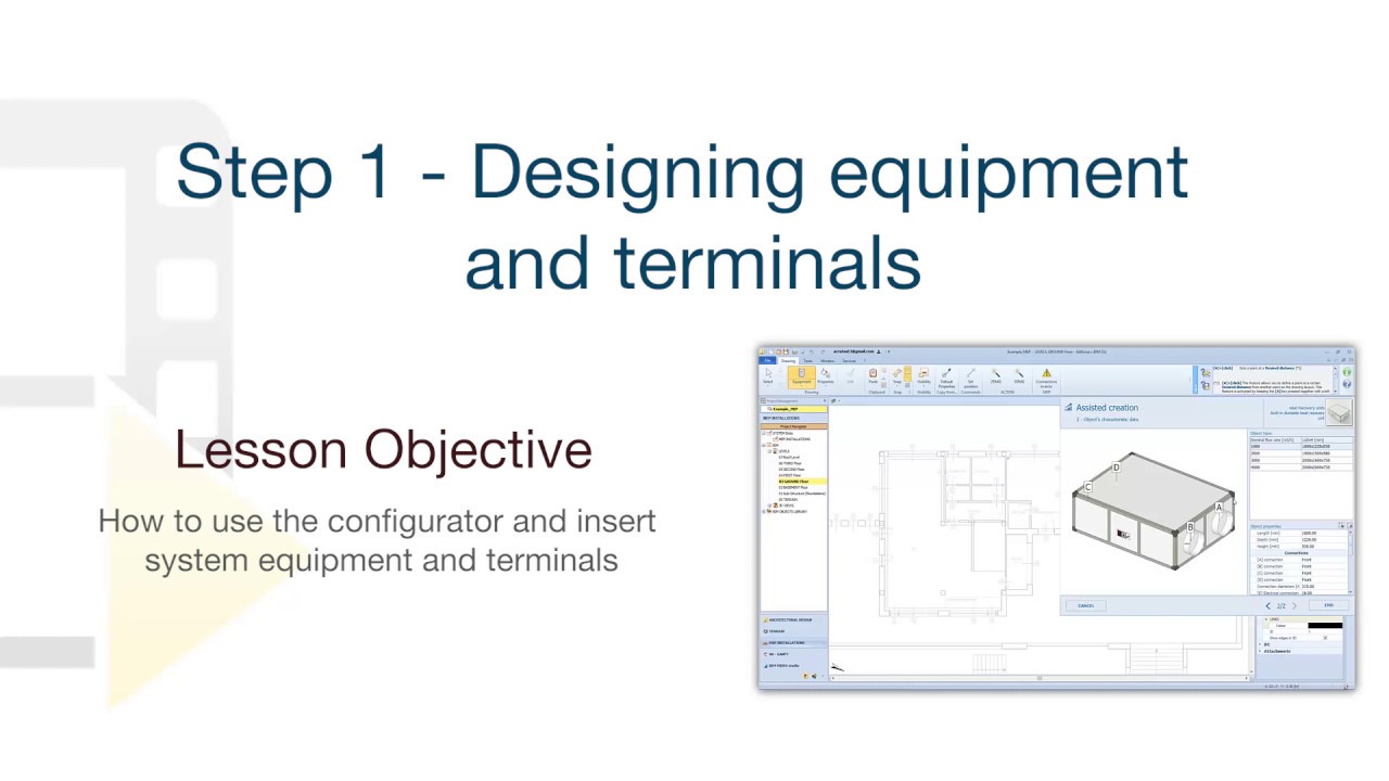 Edificius-MEP Tutorial - Step 1 - Designing equipment and terminals - ACCA software