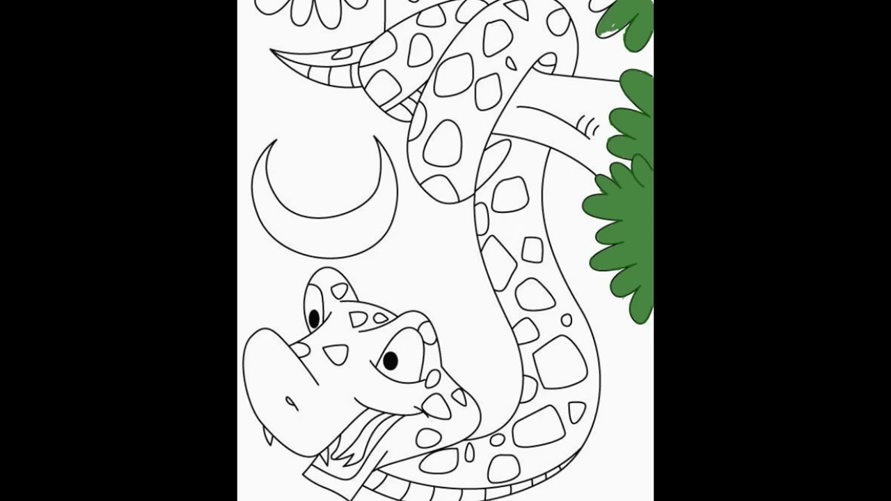 PYTHON COLORING PAGES - HOW TO DRAW