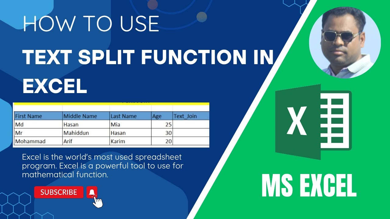 Mastering Excel: How to Use the Text Split Function Step-by-Step Excel 365| Excel 2013-2024|