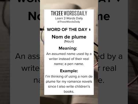 Learn what Nom de plume means.#english #vocabulary #learnenglish #englishvocabulary #shorts