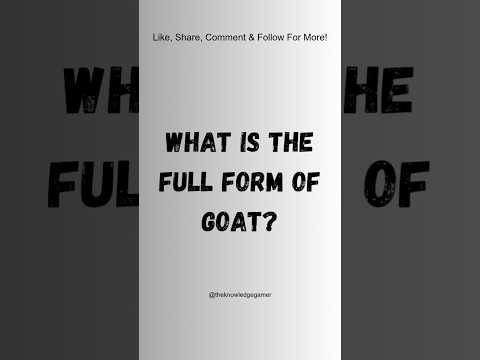 What is the full form of GOAT? #goat #fullform #shorts