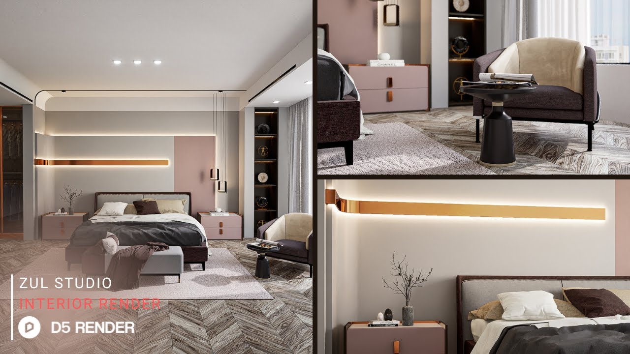 Interior Render : Image & Animation with D5 Render | Bedroom 238 Part 2 | Downloadable File Included