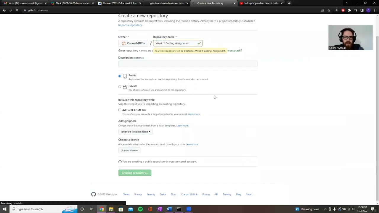 ConnerMcCall  Backend W1 Git/Github Assignment