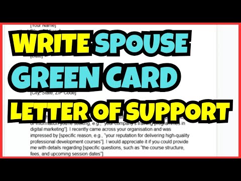 How to Write a Letter of Support for a Marriage-Based Green Card – Full Guide