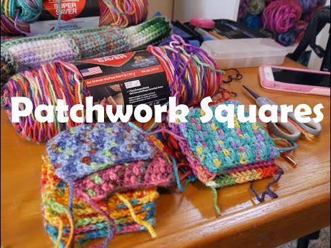 Video Number 100 !!!! How to make a Patchwork Square with a Half Double Crochet