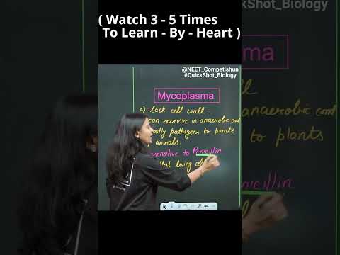 What is " MYCOPLASMA " With QuickShot Biology | #Poonam | #shorts #biology #neet #biologynotes