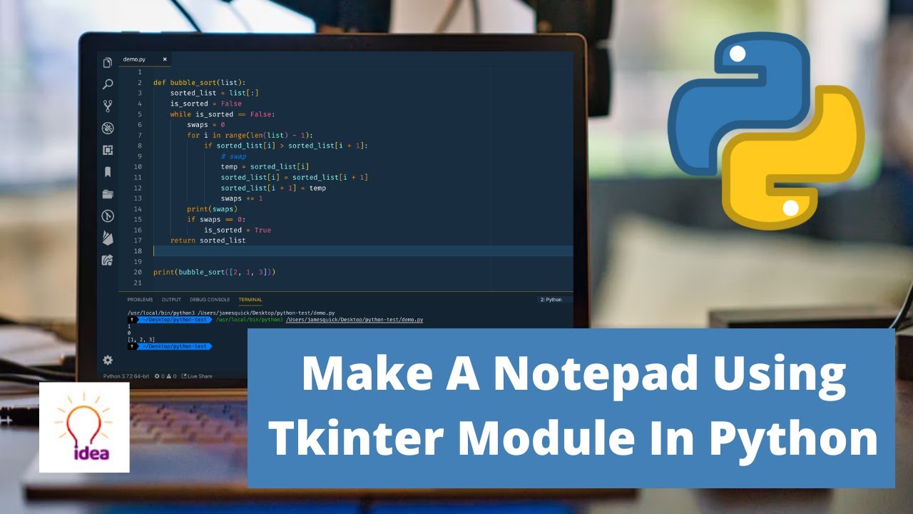 Make A Notepad Using Tkinter Module In Python | Python Project