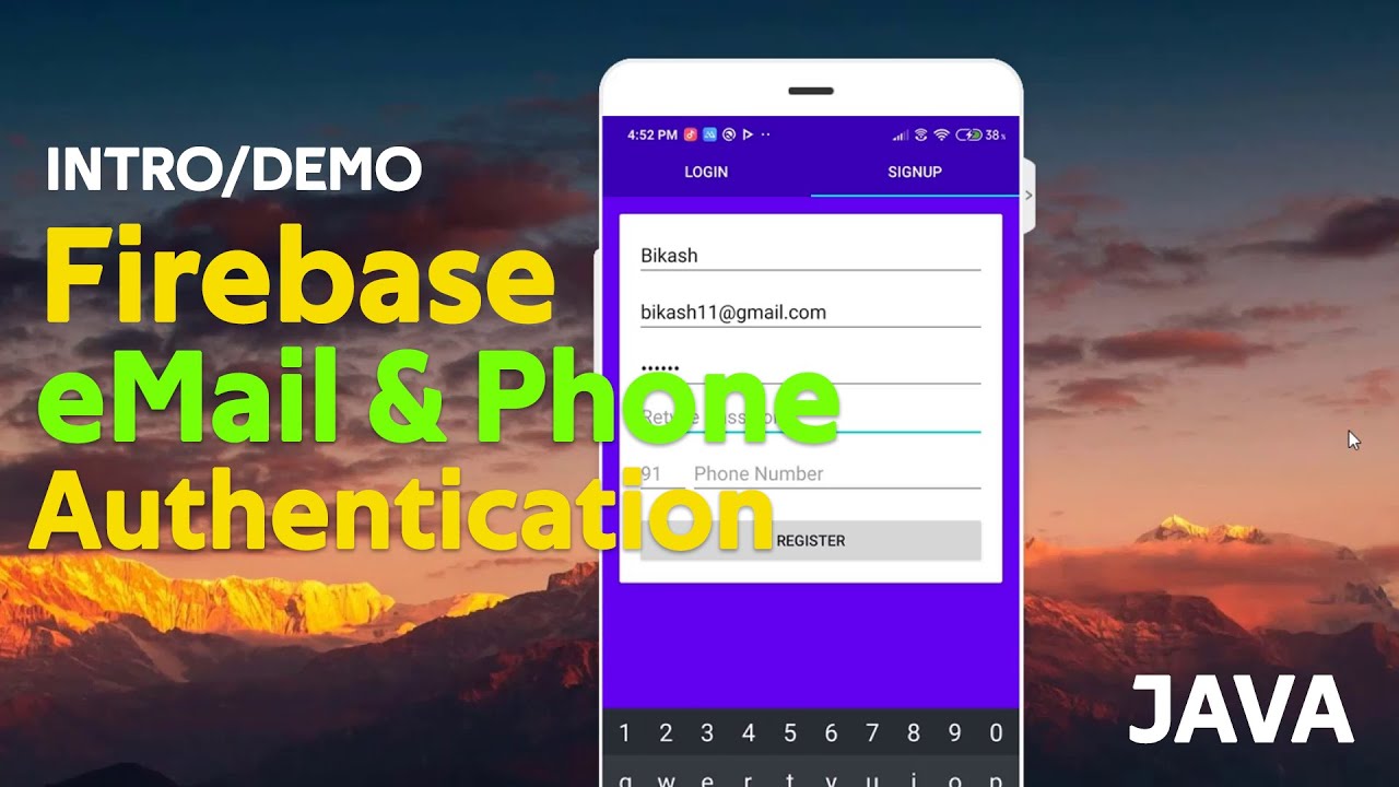 Integrating Email & Phone Authentication With Firebase | Intro | Android App Development Tutorials