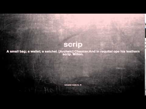What does scrip mean