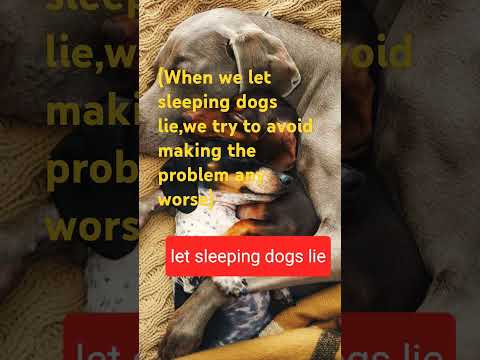 "Let sleeping dogs lie" #idiom# learning English #languagelearning # word of the days