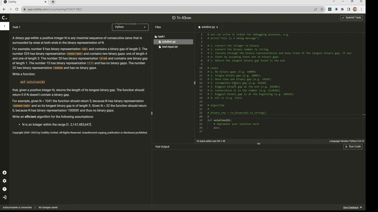Codility 1 Binary Gap - Detailed Explanation